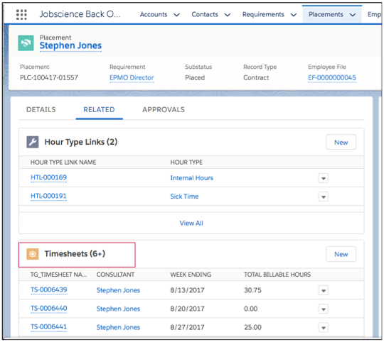 Timesheet Edit Functions