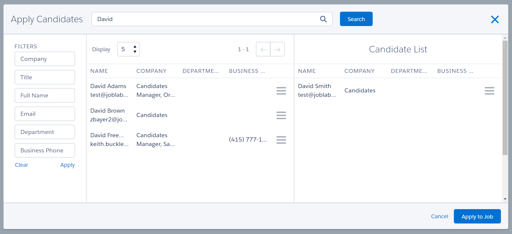 Mass Apply from Jobs